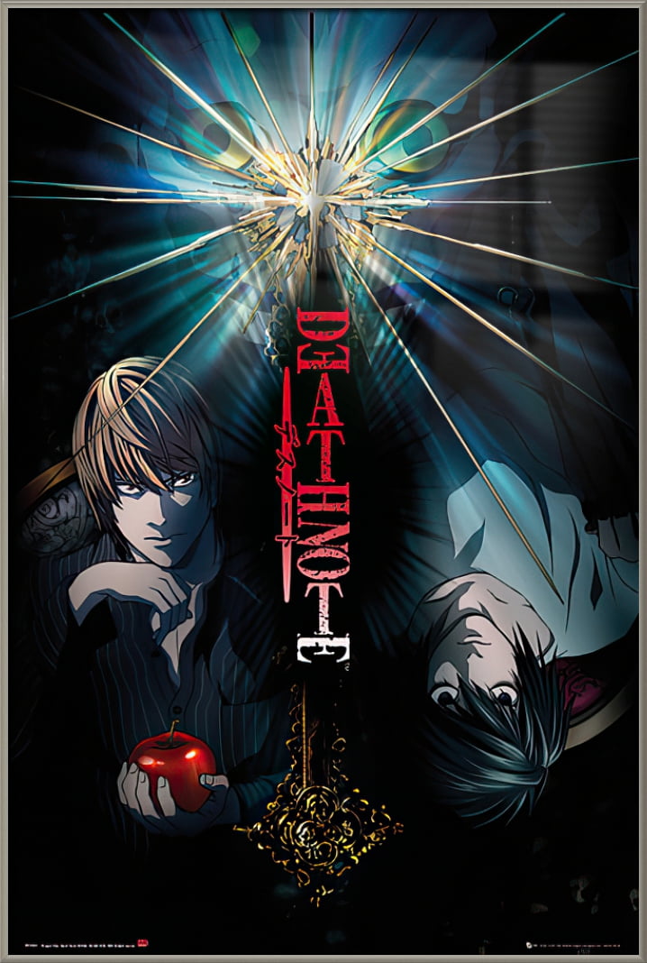 Death Note - Framed Manga / Anime TV Show Poster (Duo - Light Vs. L ...