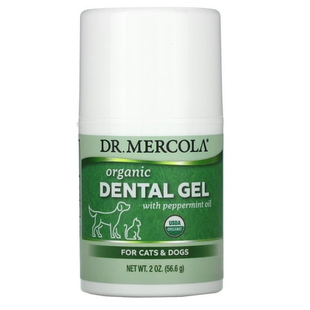 Dr. Mercola, Organic Dental Gel with Peppermint Oil, For Cats & Dogs, 2 ...