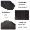 10-26 Inch Long Straight Ponytail Extensions Natural Color Brazilian ...