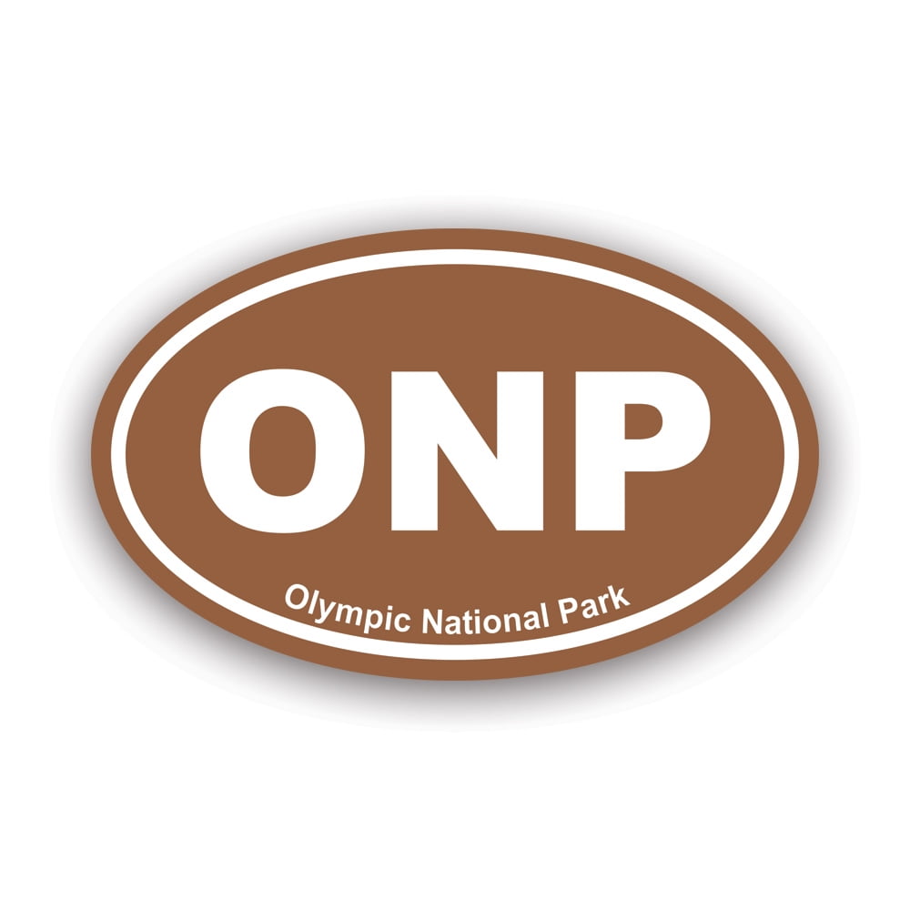 Olympic National Park Brown Oval Sticker Decal - Self Adhesive Vinyl ...