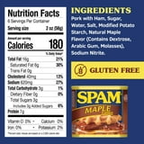 SPAM Maple 12oz Canned Meat, Sweet and Savory Flavored, Fully Cooked ...