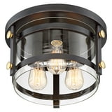Franklin Iron Works Eagleton Modern Farmhouse Ceiling Light Flush Mount ...