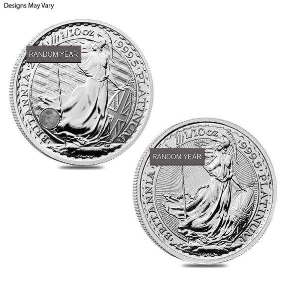 2024 Royal Mint 1/10 oz Platinum Britannia BU, King Charles III ...