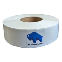 BuffaloLabel 2" x 4" x 1320 Labels - White Gloss BOPP Roll Inkjet ...