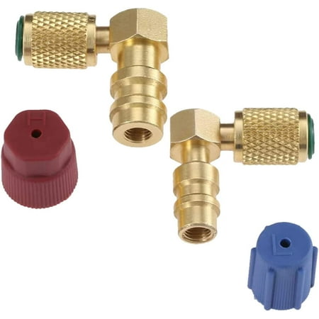 Quick coupling adapter R12 R22 thread 1/4SAE to R134A high and low ...