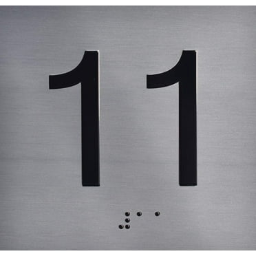 Star 1 (Star 1ST) Elevator Jamb Plate Sign with Braille and Raised ...