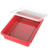 Storex Plastic Storage Tray with Lid, Letter-size Paper Sorter ...