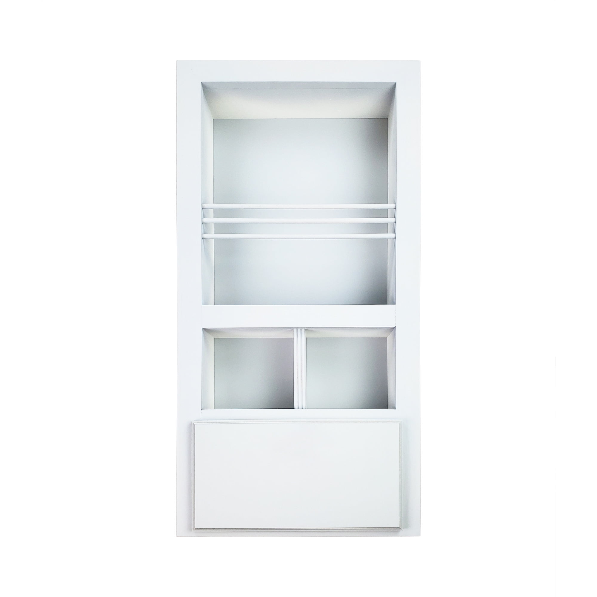 Metis White Enamel Combination Toilet Paper Holder Recessed Magazine ...