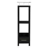 Linon Hoover Tall Storage Cabinet, Black, 1 Drawer, 3 Shelves - Walmart.com
