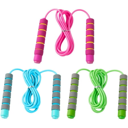 3 Pack Adjustable Soft Skipping Rope Fitness Skipping Rope with Skin ...