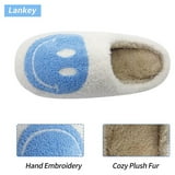 Lankey Smiley Face Slippers for Women Men, US 7-8 (39-40), Anti-Slip ...