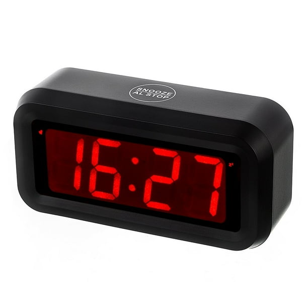 Kwanwa LED Digital Alarm Clock Battery Powered Only Small for Bedrooms ...