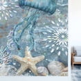 Blue Jellyfish Coastal Privacy Window Film,Decorative Stained Glass ...