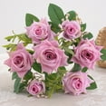 7 Head Crimped Roses Artificial Flowers | Silk Wedding Corsage & Home ...
