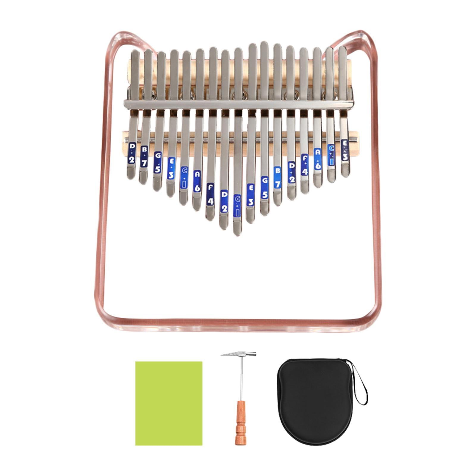 Mini instrumento musical Carlimba de 17 teclas, bonito piano de con ...