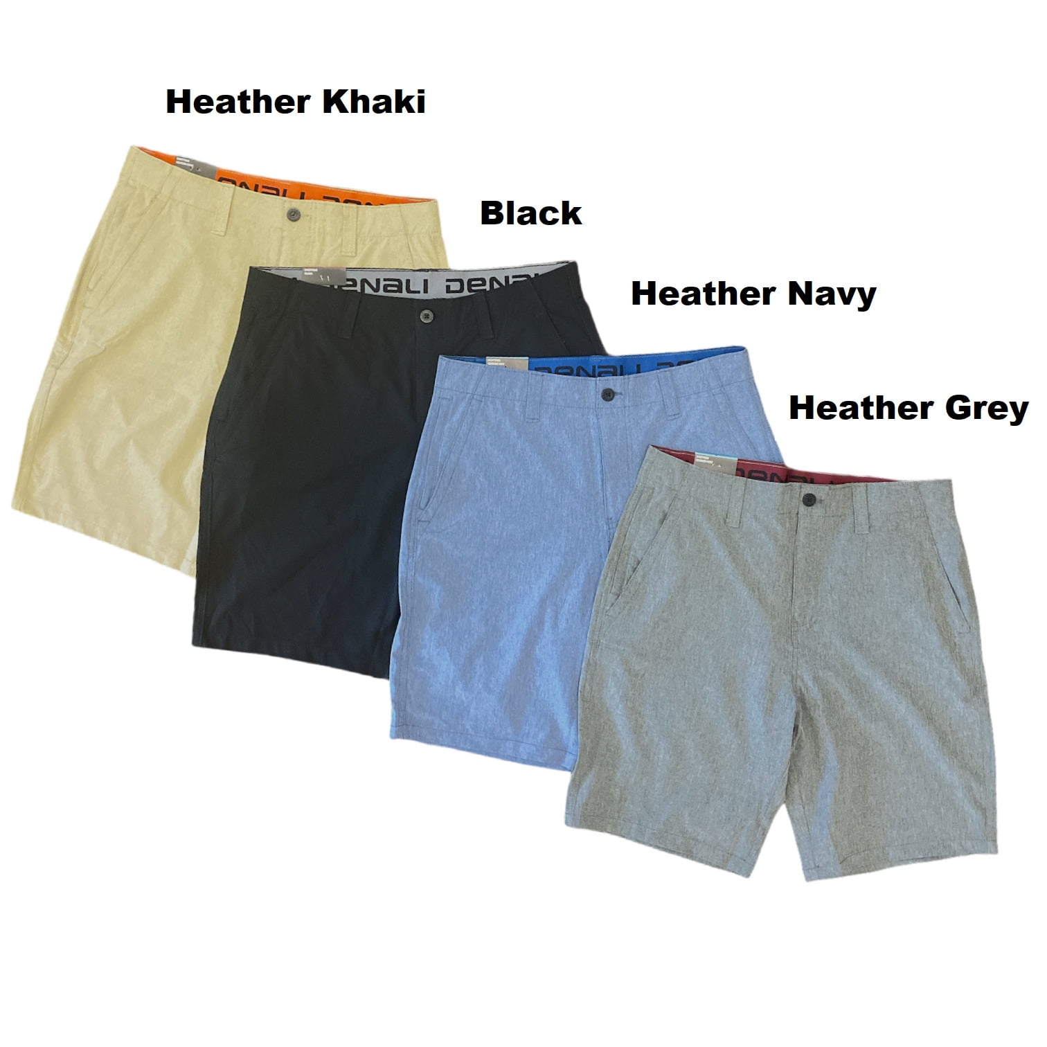 Denali Men's 4-Way Stretch Hybrid Flat Front Walk Short w/ Zip Up Hip ...