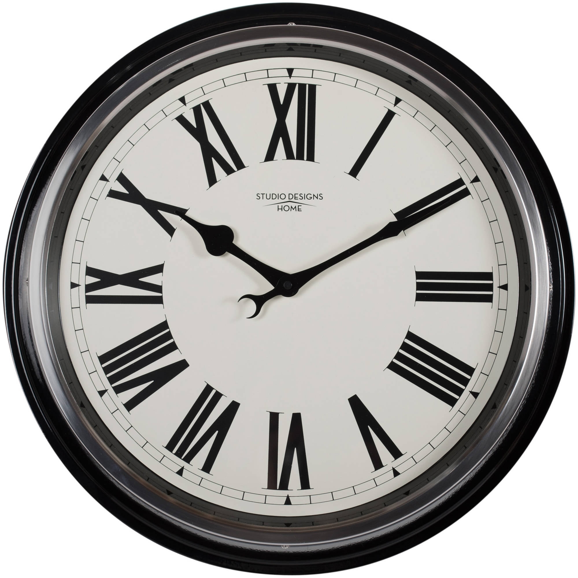 Studio Design Home 19 Traditional Metal Roman Numeral Wall Clock