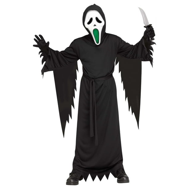 Kid's Light Up Fade Mouth Ghost Face Costume - Walmart.com