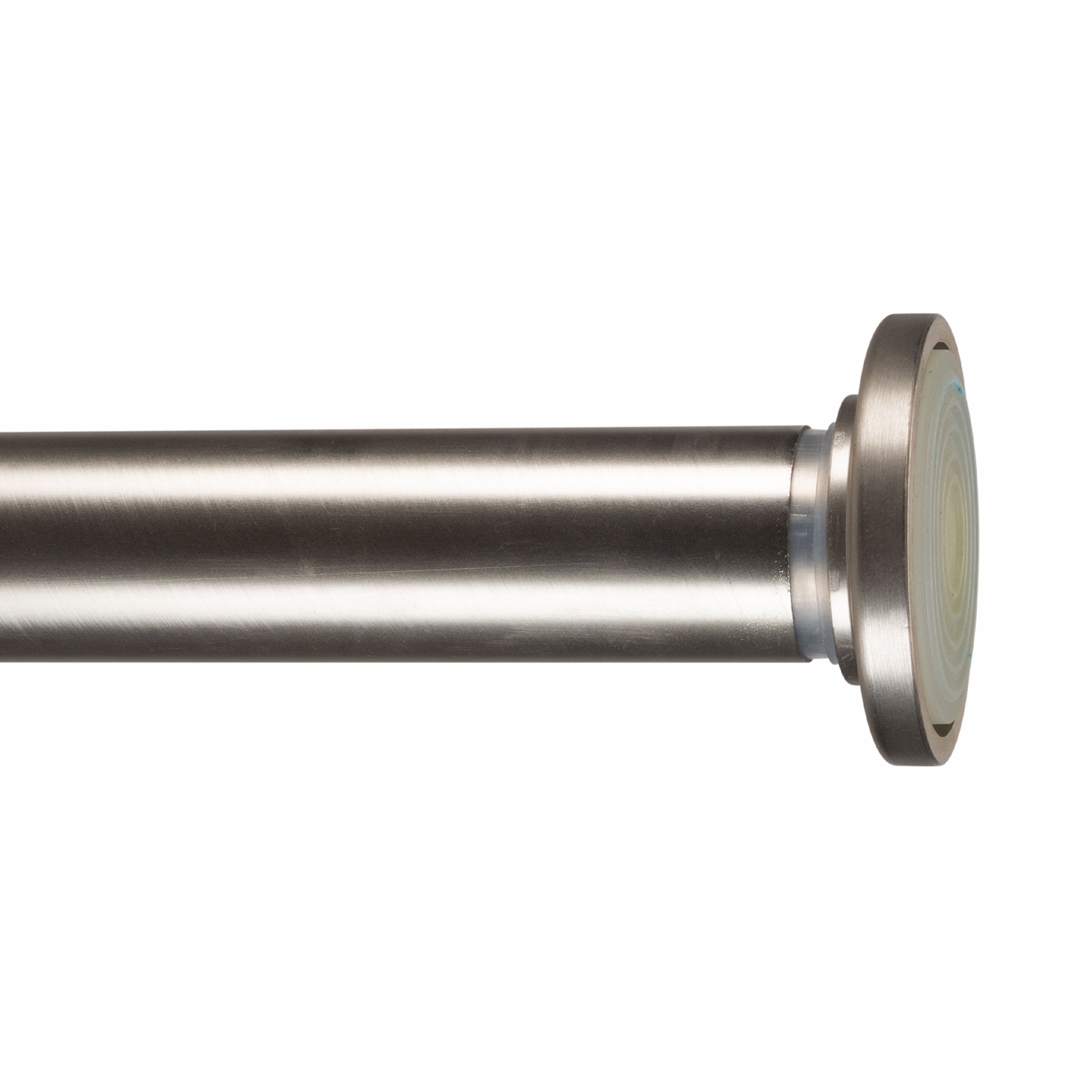 Home Details 42"-74" Adjustable Tension Curtain Rod in Satin Nickel ...
