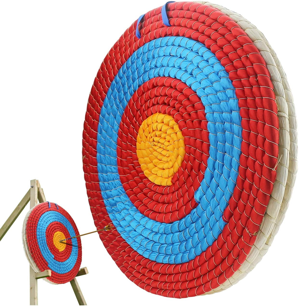 Bibana 3 Layers 20 inch Traditional Solid Straw Archery Target 2.2 inch ...