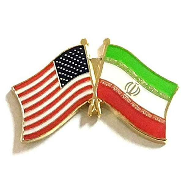 World Flags Direct - Box of 12 Iran & US Crossed Flag Lapel Pins ...