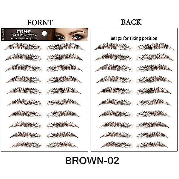 Brown 026d Eyebrow Tattoo Sticker Waterproof Lasting Makeup Water-based ...
