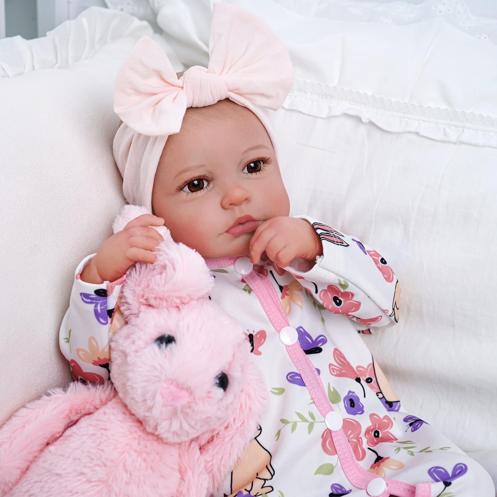 Muñeca Reborn BABESIDE Little Angel de 20 pulgadas con acceso ...