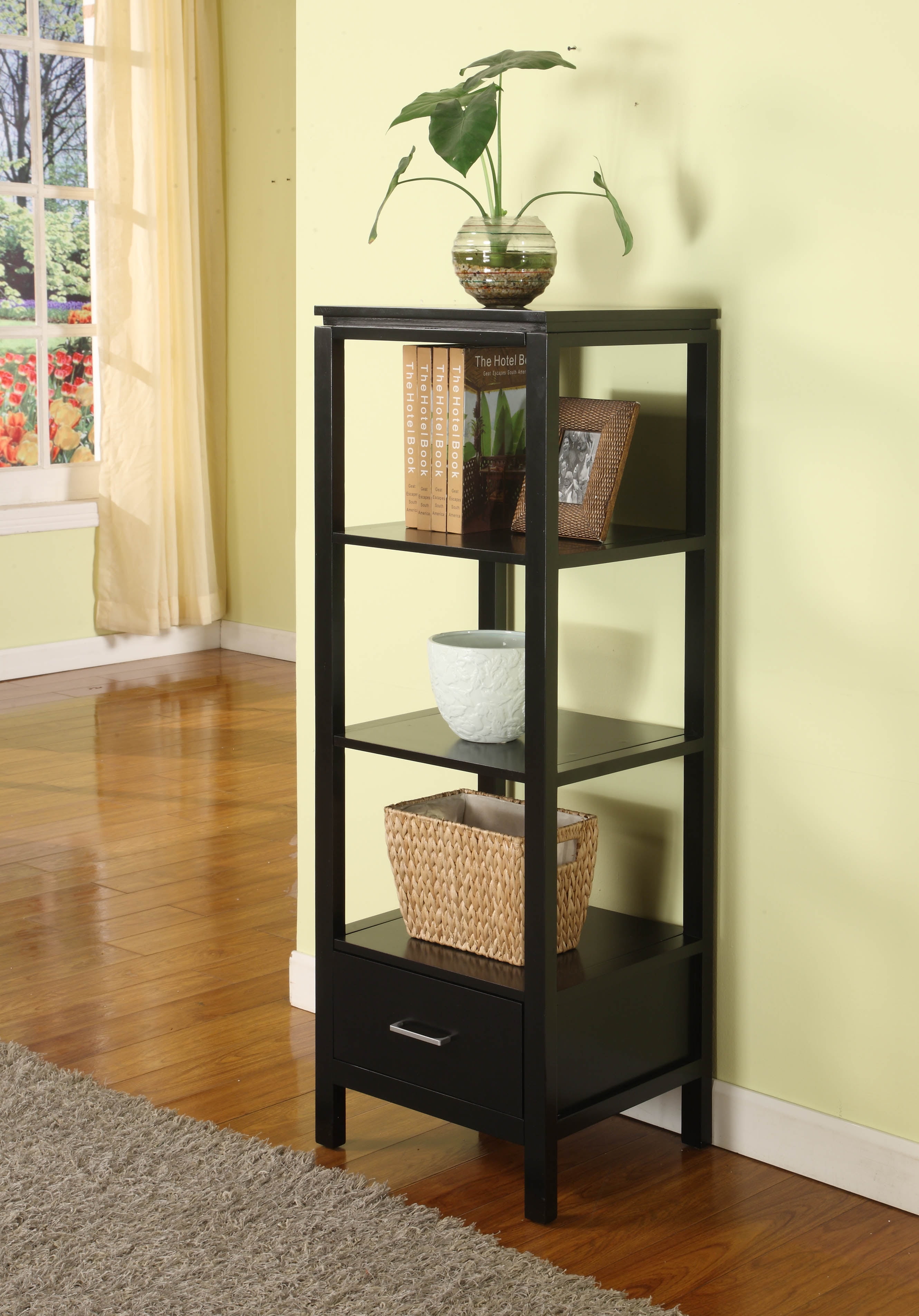 Linon Sutton Plasma TV Tower, Black, 51 inches High - Walmart.com