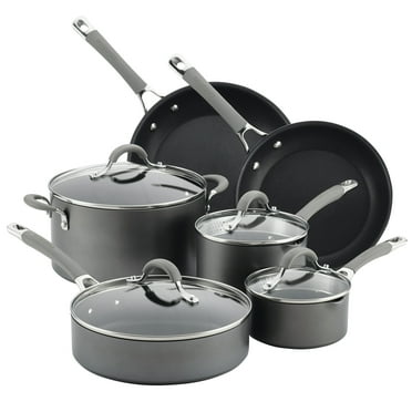 Ayesha Curry 10-Piece Hard Anodized Nonstick Pots and Pans Cookware Set ...