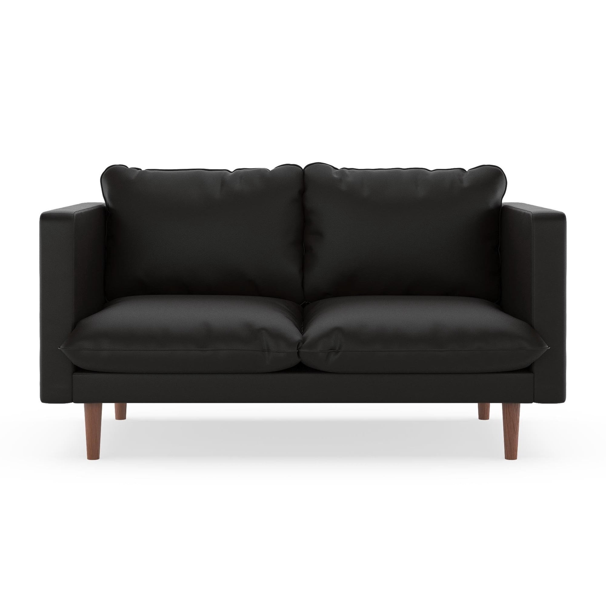 Braxton Sofette Vegan Leather - Onyx - Walmart.com