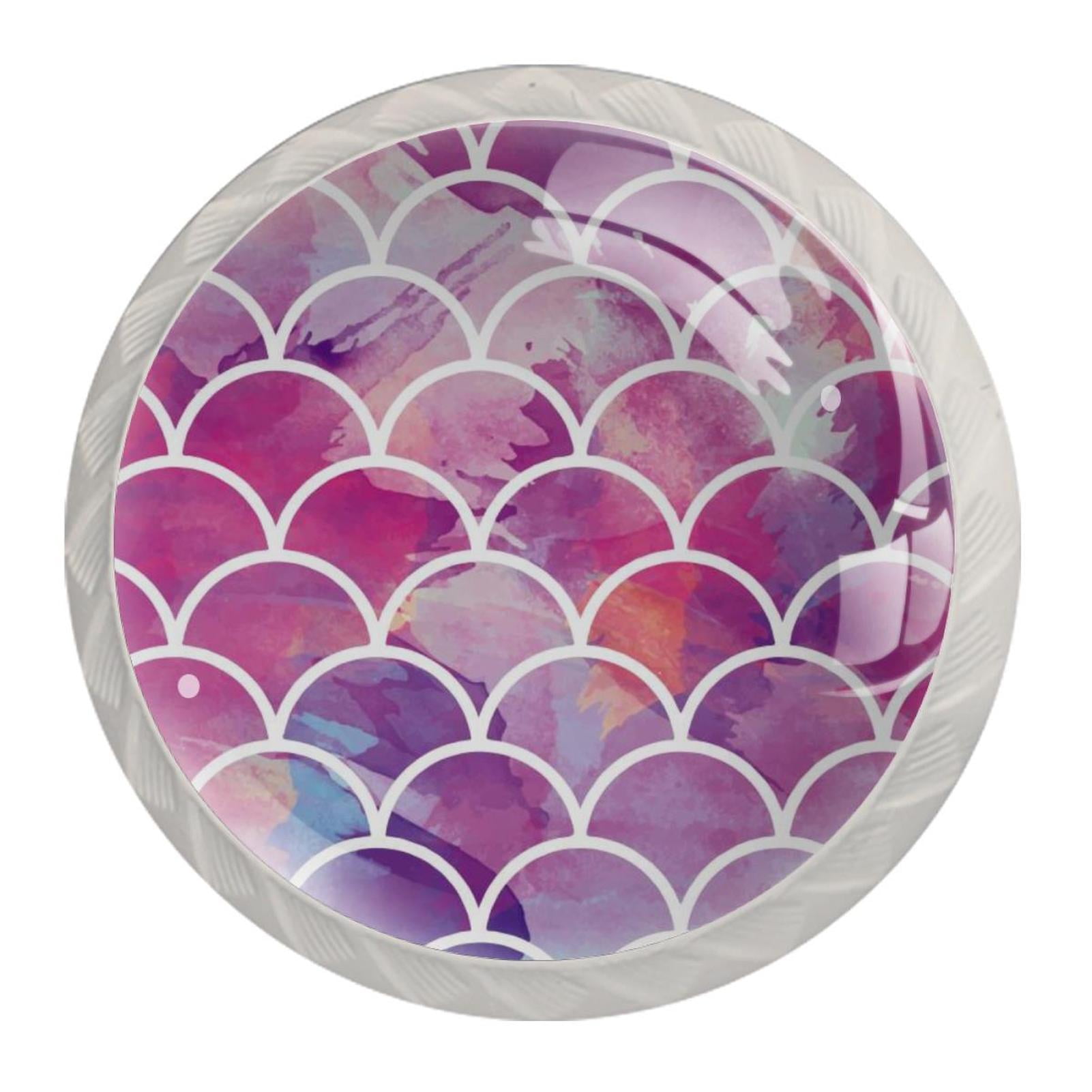 4 Pcs Mermaid Scales Knobs for Kitchen Cabinet Cupboard Dresser ...