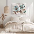 Blue Broccoli Canvas Print Wall Art, Farmhouse Rustic Floral Retro ...