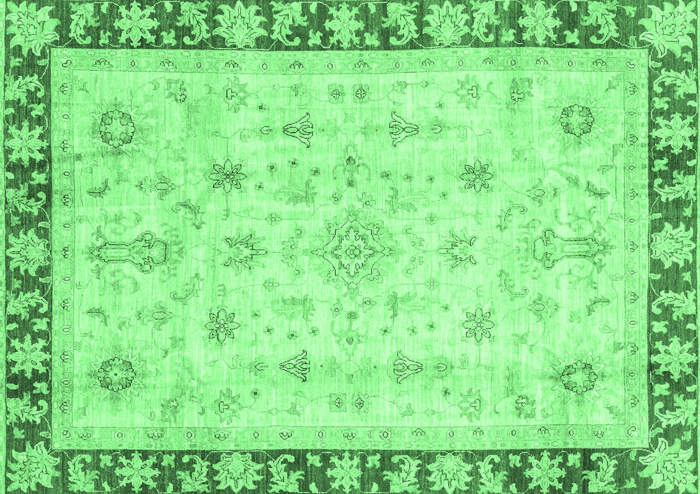 Ahgly Company Indoor Rectangle Abstract Emerald Green Modern Area Rugs ...
