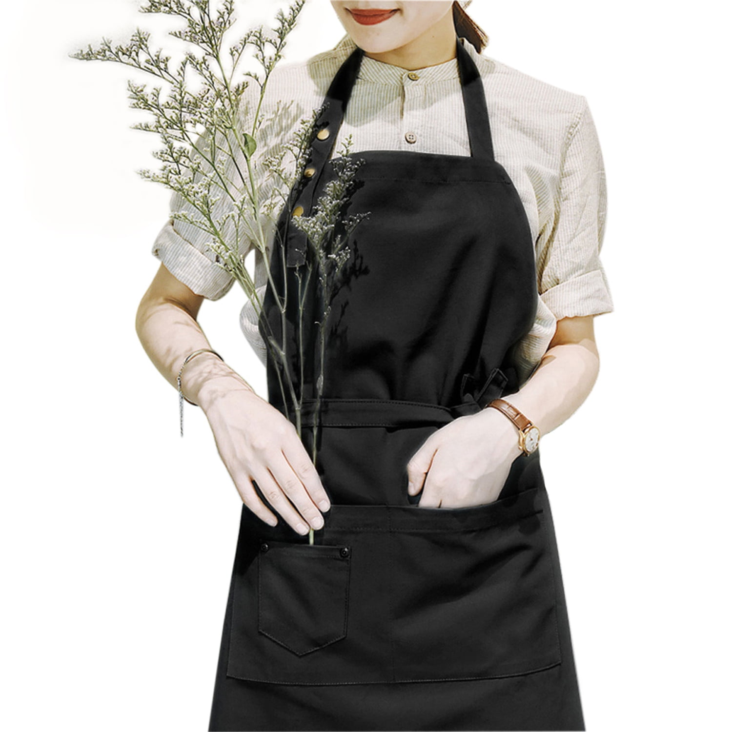 MORNITE Adjustable Bib Kitchen Mens Apron Cooking Chef Art Pottery ...