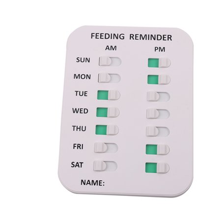 NETSENG Dog Feeding Reminder Magnetic Reminder Sticker,AM/PM Daily ...