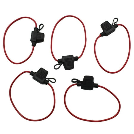 5 X In-line Mini Fuse Holder Splash Proof 12V 20A Fuses For Car Auto ...