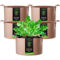 VIVOSUN 5-Pack 30 Gallon Brown Grow Bag, Fabric Pot with Handles for ...
