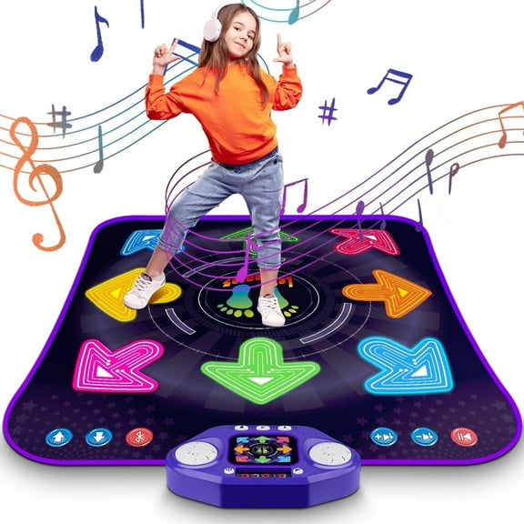 Beefunni Dance Mat, Light up Dance Pad Game Toys for Girl Ages 3-8 ...