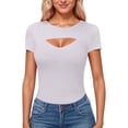 CAIXIA Basics Womens Clothing Women's Summer Hollow Out Ribbed Knit ...