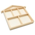 DIY House Shaped Shadow Box 10-inch, Pack of 5, 6-Section Wooden ...