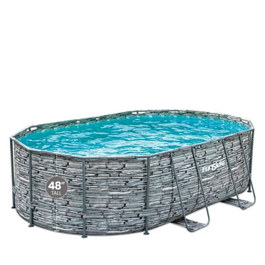 Funsicle 16 ft Oasis Above Ground Swimming Frame Pool, Round, Age 6 ...