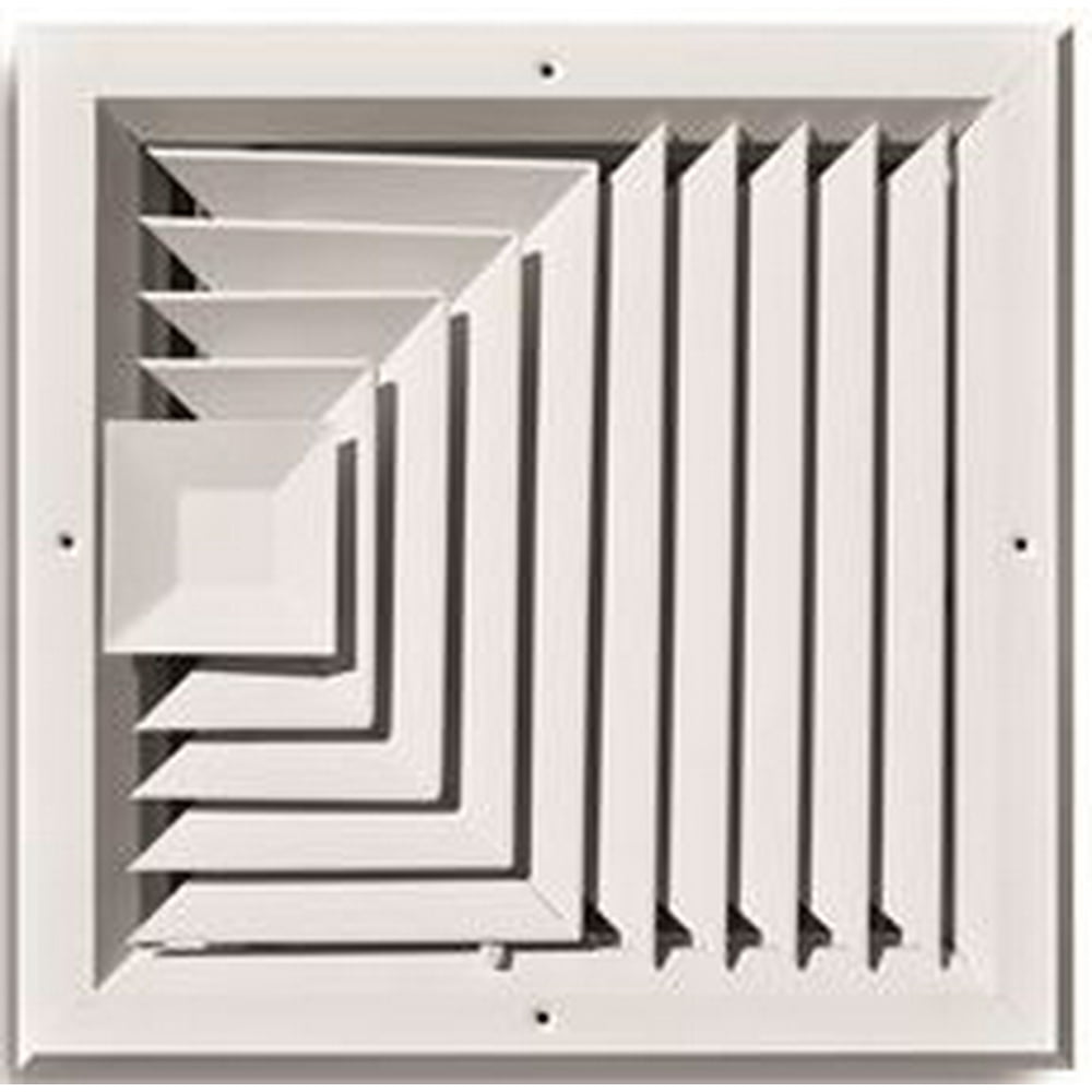 Truaire 3 Way Aluminum Square Ceiling Diffuser, 8 In. X 8 In. - Walmart ...