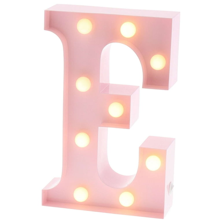 Letter E Design Pink
