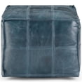 Trent Home Boho Square Pouf in Teal Genuine Leather - Walmart.com