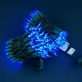JINYUN-200 Blue Christmas Lights, Pack of 2 Strands of 21 ft 100 Count ...