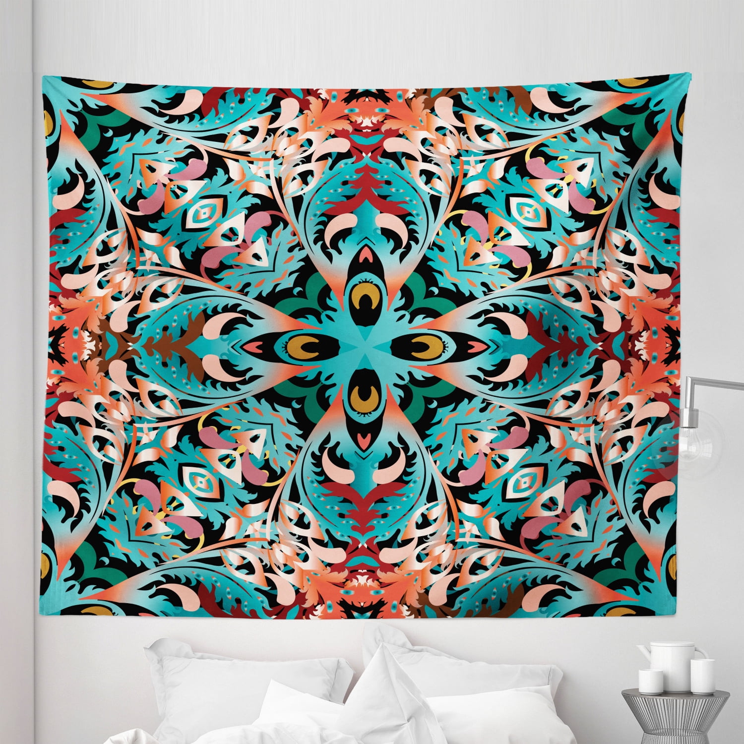 Ethnic Tapestry, Paisley Themed Vintage Bohemian Jumble Drops Floral ...