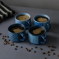 Thyme & Table Blue Floral and Geometric Stackable Mugs 11.1 fl oz Stoneware Set of 4 - Walmart.com