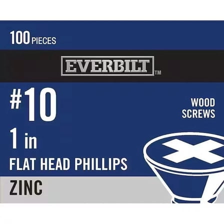 Everbilt #12 x 3 in. Phillips Flat Head Zinc Plated Wood Screw (25-Pack ...