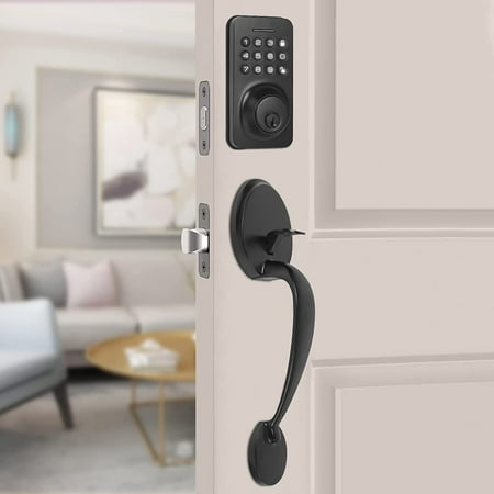 Electronic Keypad Deadbolt, Keyless Entry Door Lock with Handle, 4 ...