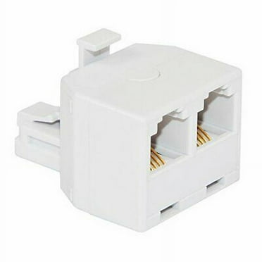 RadioShack 2-Line 3-Way Jack Adapter (White) - Walmart.com